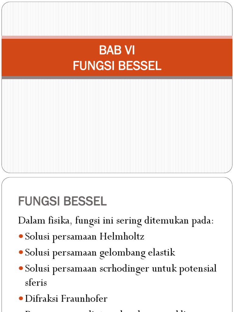 Bab 6 Fungsi Bessel | PDF