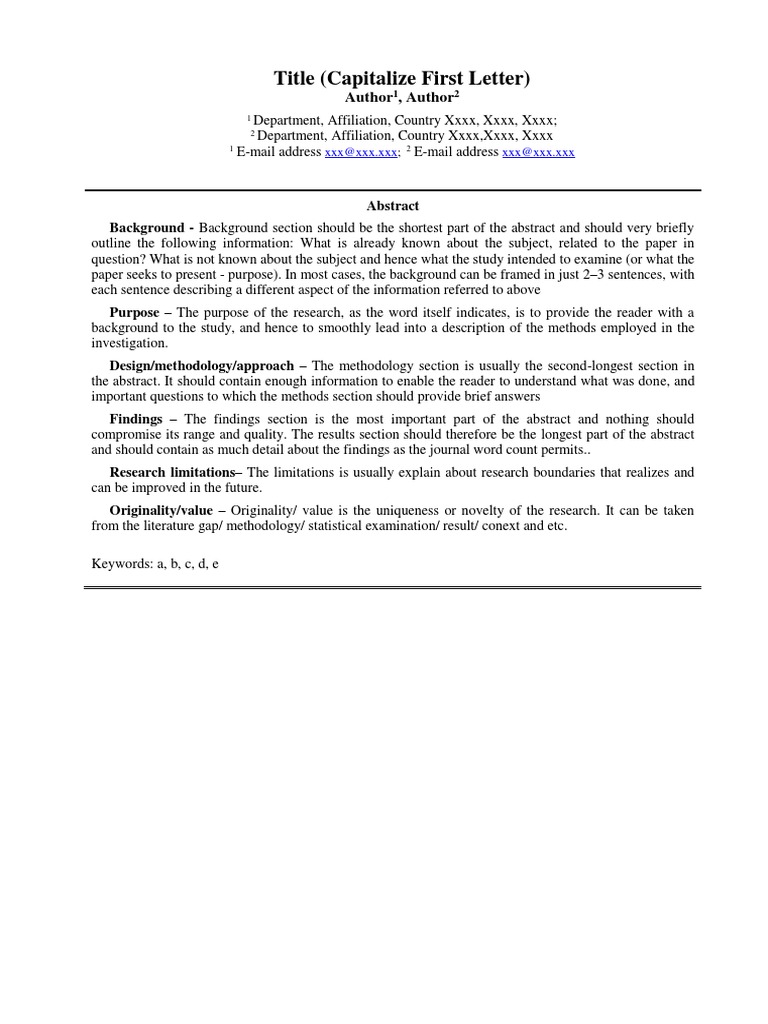 Conference Abstract Structure Guide | PDF | Communication | Cognition