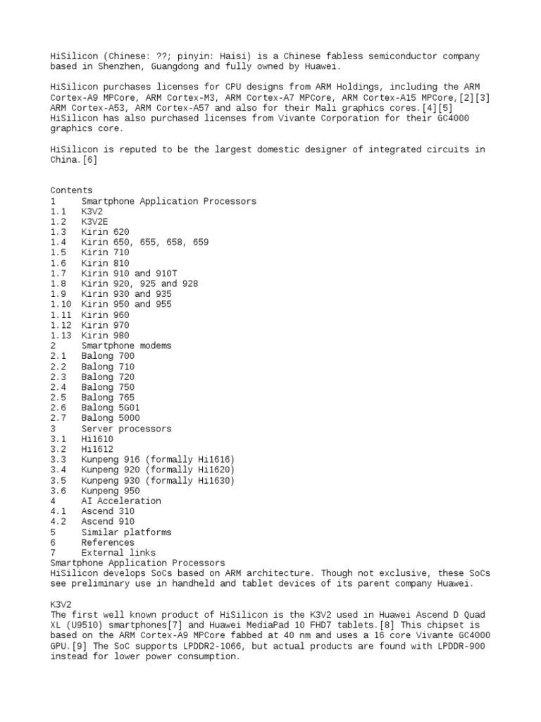 Hisilicon Wiki | PDF | Computer Engineering | Computer Hardware