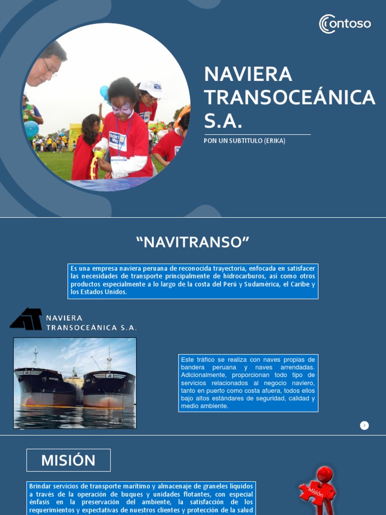 Naviera Transoceánica S.A.: Servicios y Misión | PDF | Calidad ...