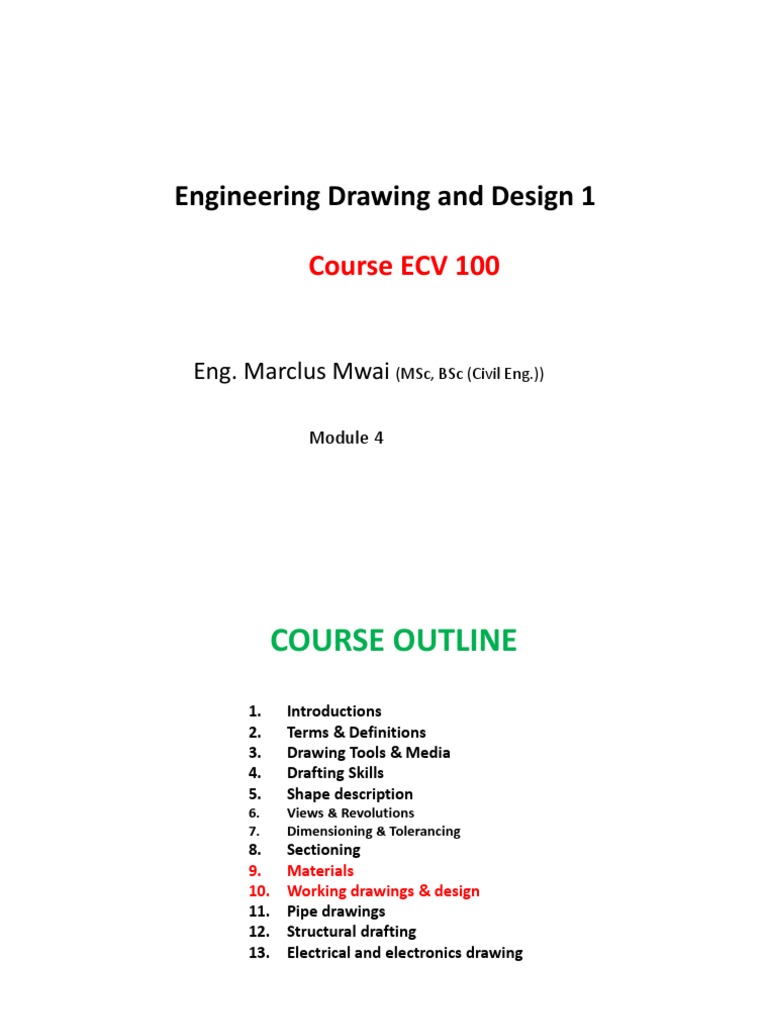 Engineering Drawing & Design Guide | PDF | Technical Drawing ...