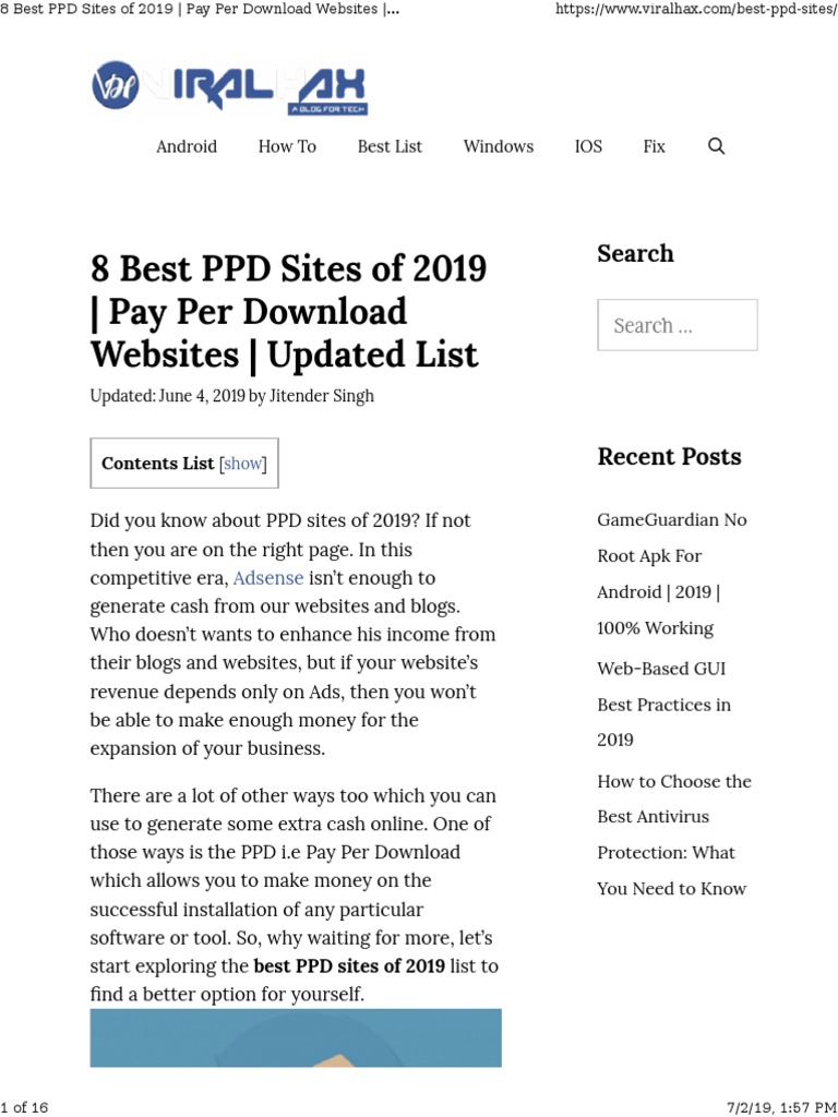 8 Best PPD Sites of 2019 Pay Per Download Websites | PDF | Download ...
