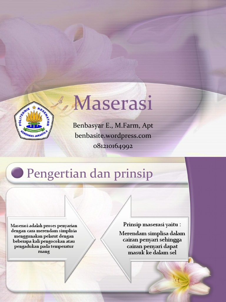 Cara Ekstraksi Maserasi | PDF