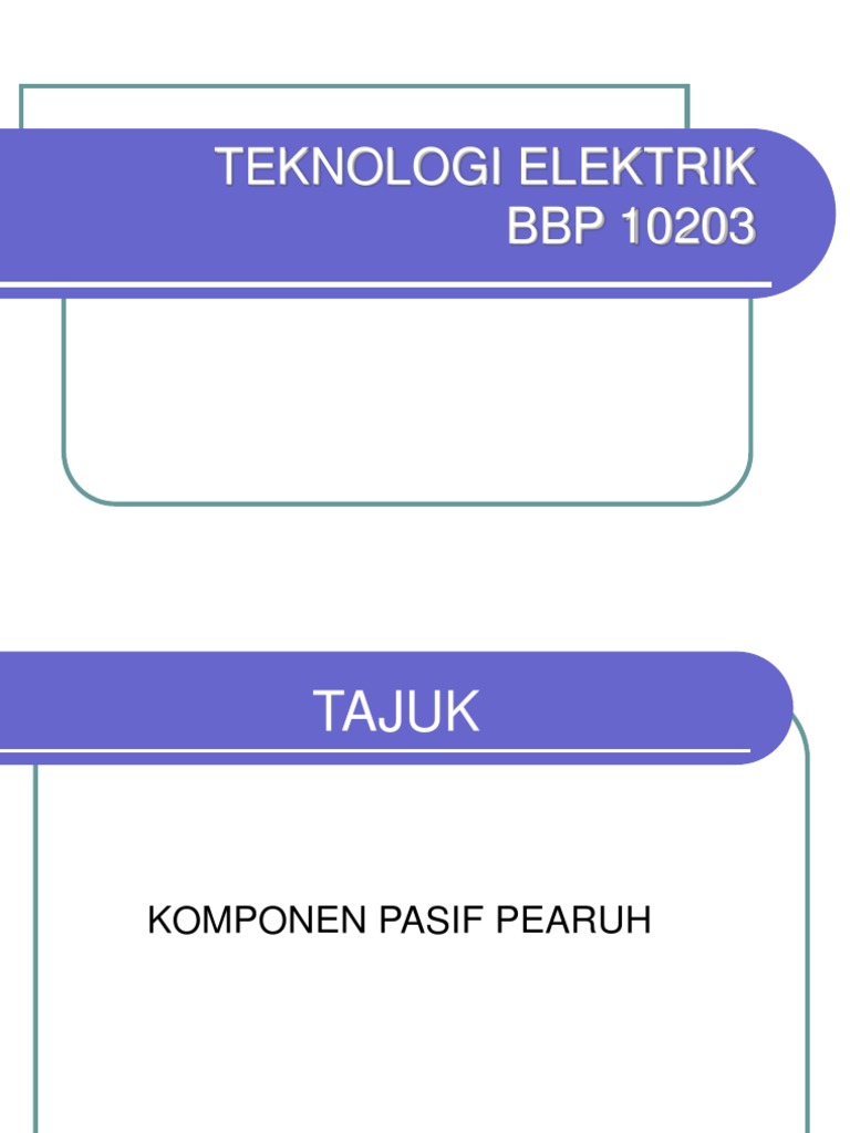 6 Komponen Pasif Pearuh | PDF