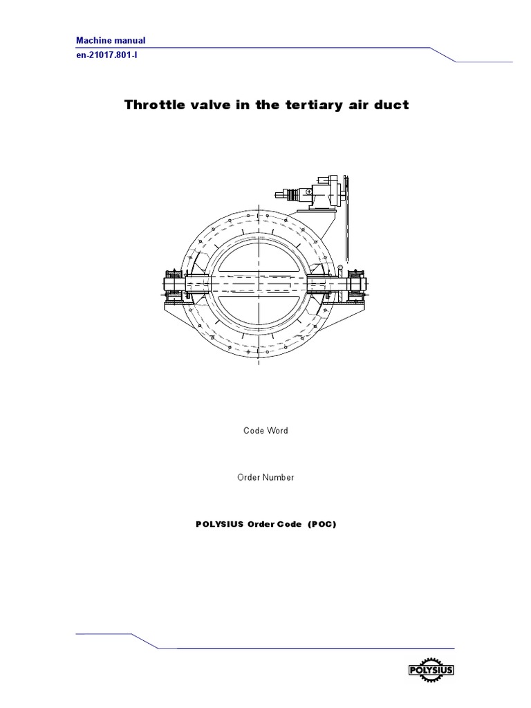 Throttle Valve in The Tertiary Air Duct | PDF | Valve | Machines