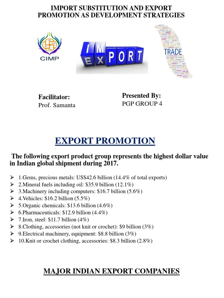 Import Substitution and Export Promotion As Development Strategies ...