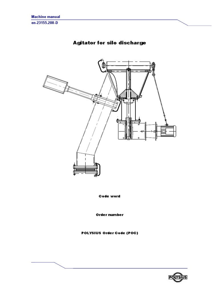 Agitator For Silo Discharge | PDF | Valve | Machines