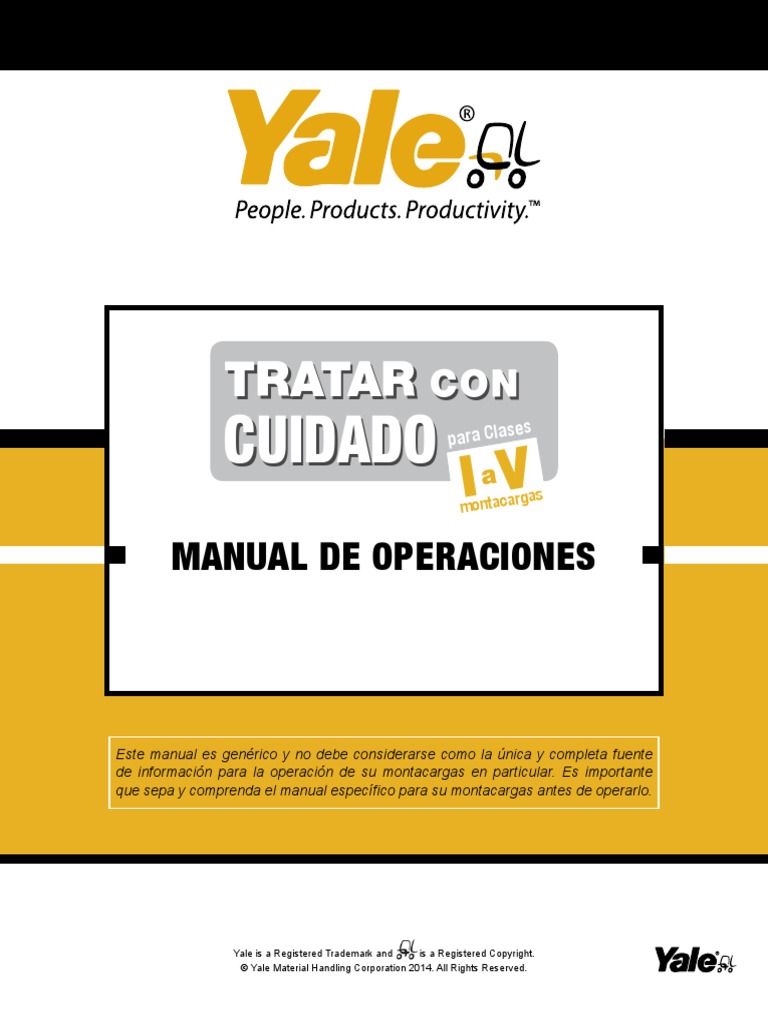 Yale Operators Manual - SP | Máquina elevadora | Eje
