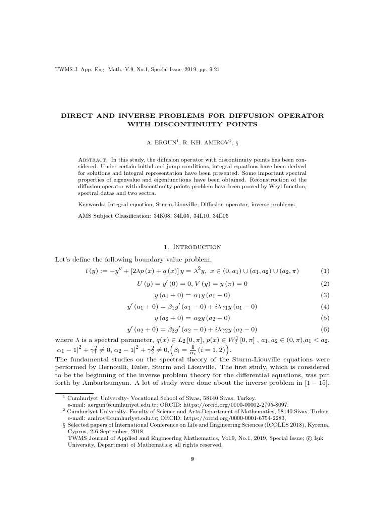 TWMS J. App. Eng. Math. V.9, No.1, Special Issue, 2019, Pp. 9-21 | PDF ...