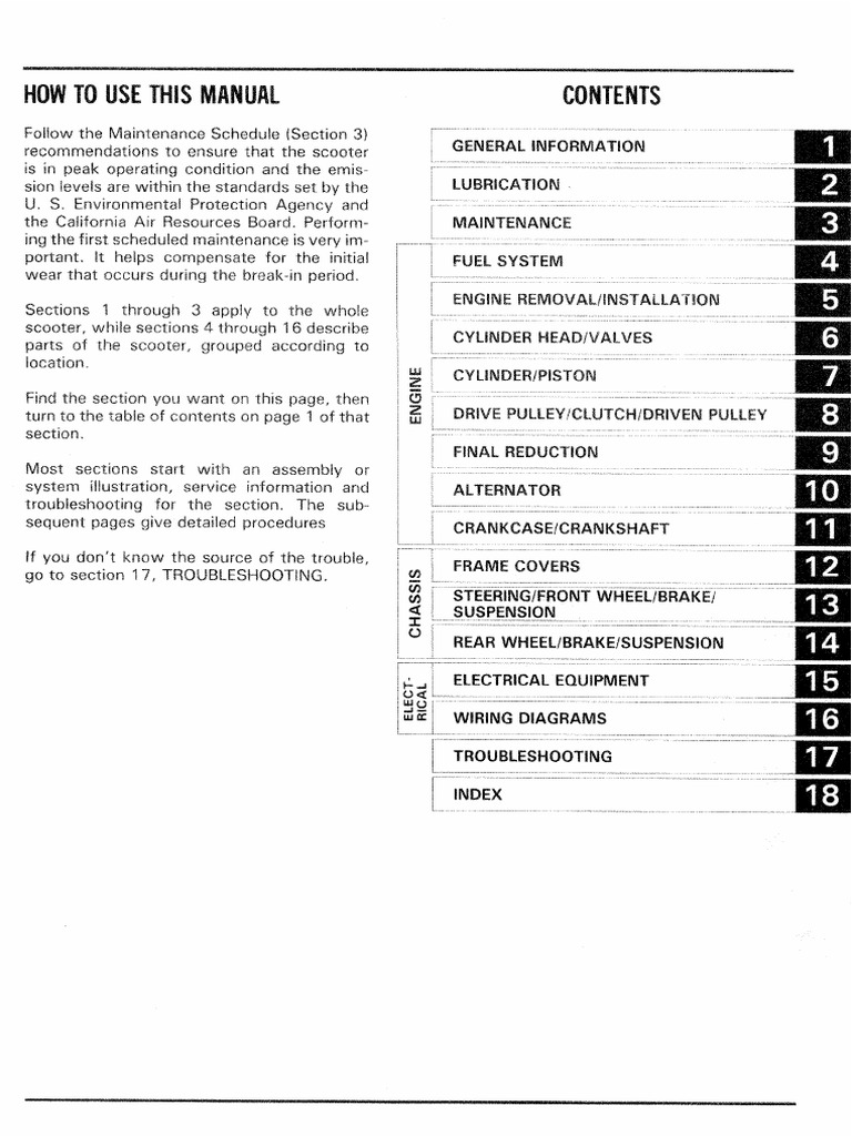 Honda CH80 Service Manual PDF | PDF