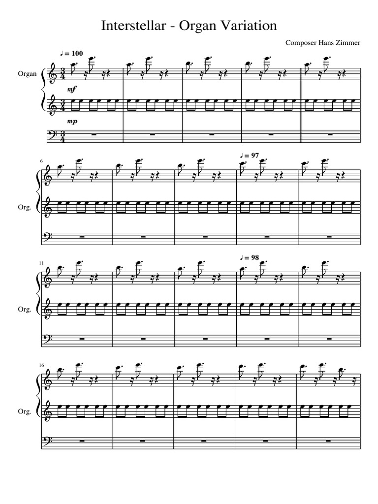 Interstellar - Organ Variation | PDF