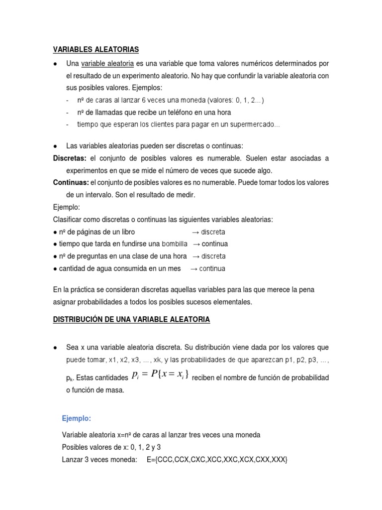 Variables Aleatorias | PDF | Distribución normal | Distribución de ...