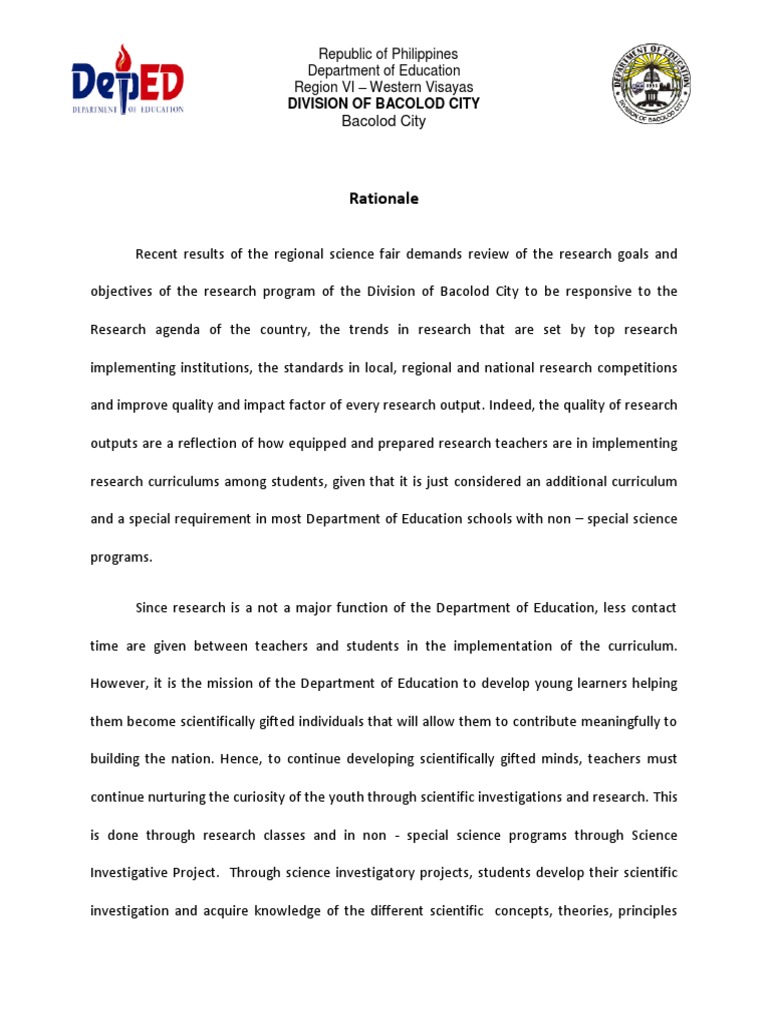 Training Design Module For Science Investigatory Project Making | PDF ...