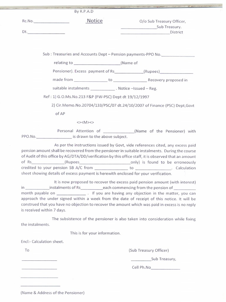 Excess Payment Recovery | PDF