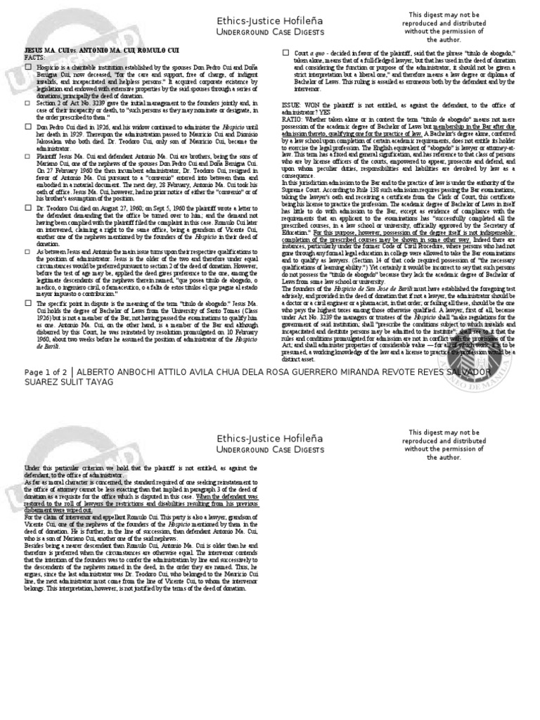 Cui VS Cui | PDF | Lawyer | Government Information