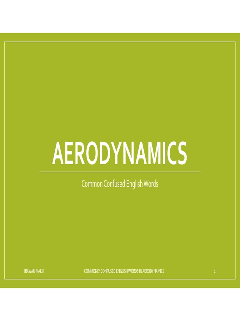 English Words in Aerodynamics | PDF | Airfoil | Dynamics (Mechanics)