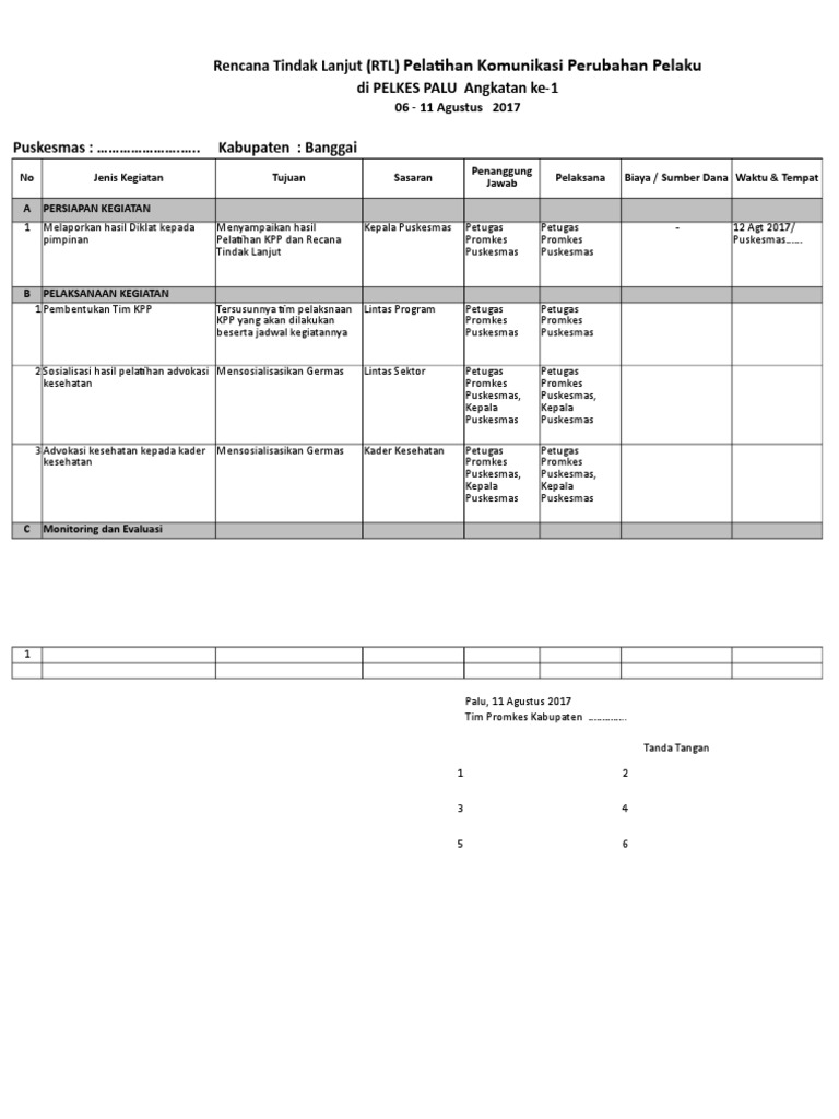 RTL Format (Contoh) | PDF