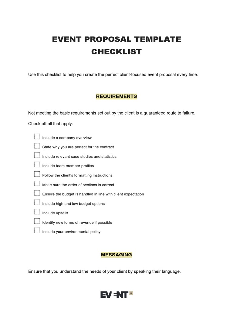 Event Proposal Template | PDF | Design | Communication