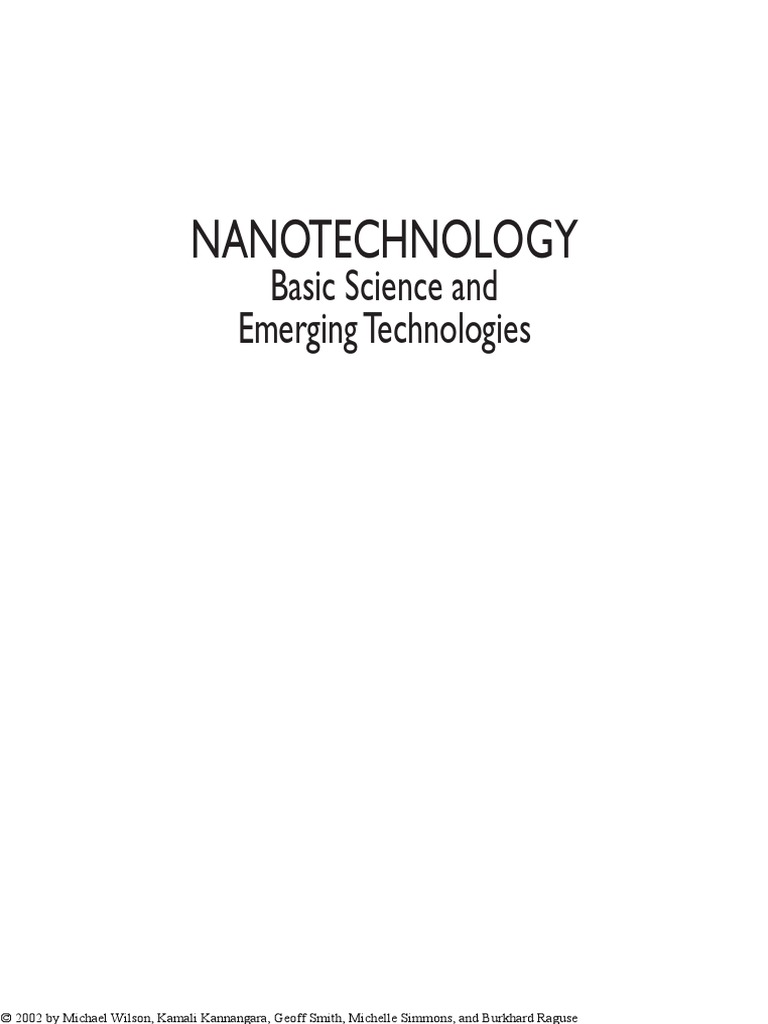 Nanotechnology: Basic Science and Emerging Technologies | PDF | Nanotechnology | Physical Sciences