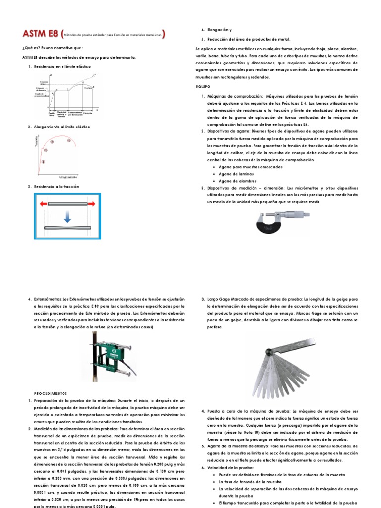 Astm E8 | PDF | Física Aplicada e Interdisciplinaria | Materiales