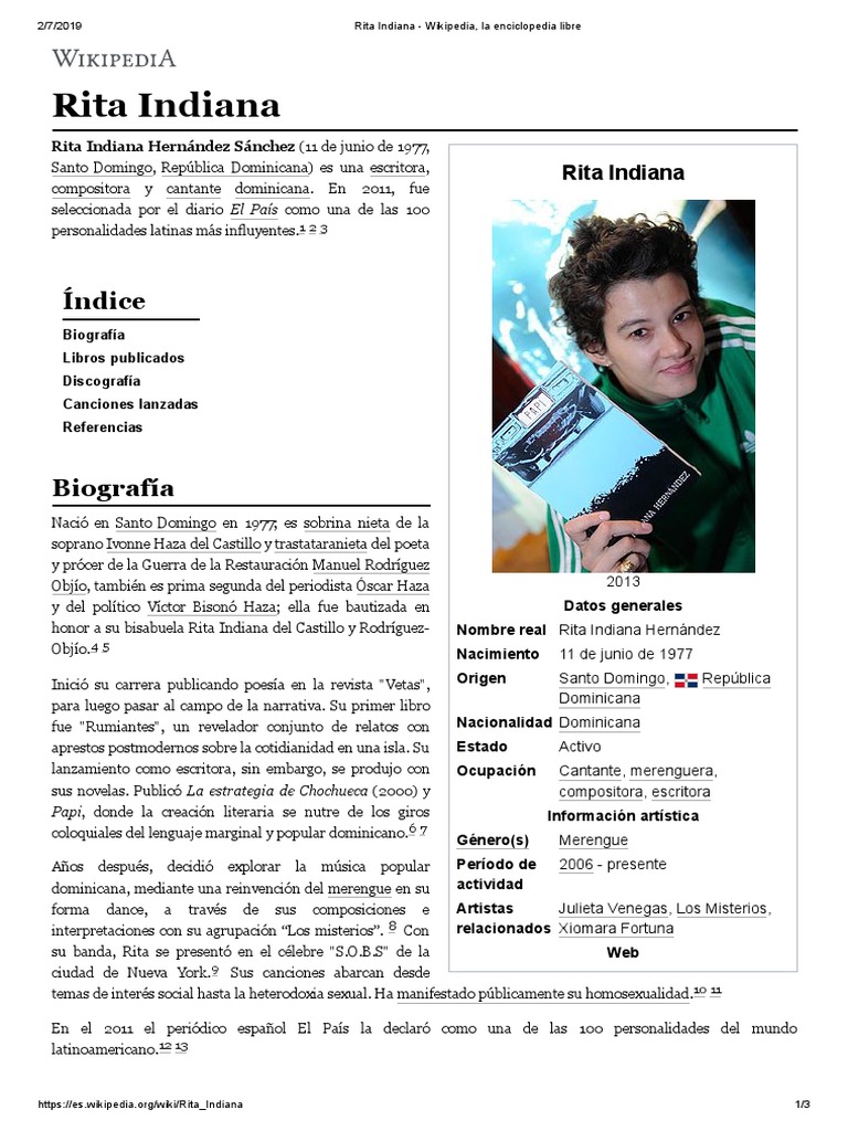 Rita Indiana | PDF | Entretenimiento (general)