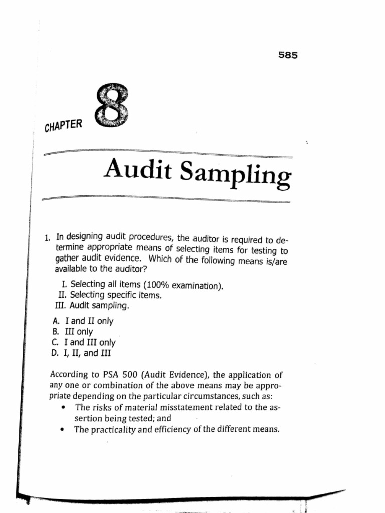Roque Quick Auditing Theory Chapter 8 PDF | PDF | Audit | Sampling (Statistics)