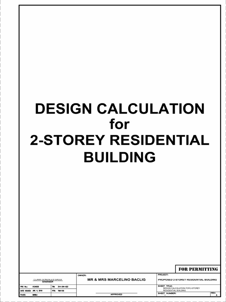 Proposed 2-Storey Residential BLDG | PDF | Applied And ...