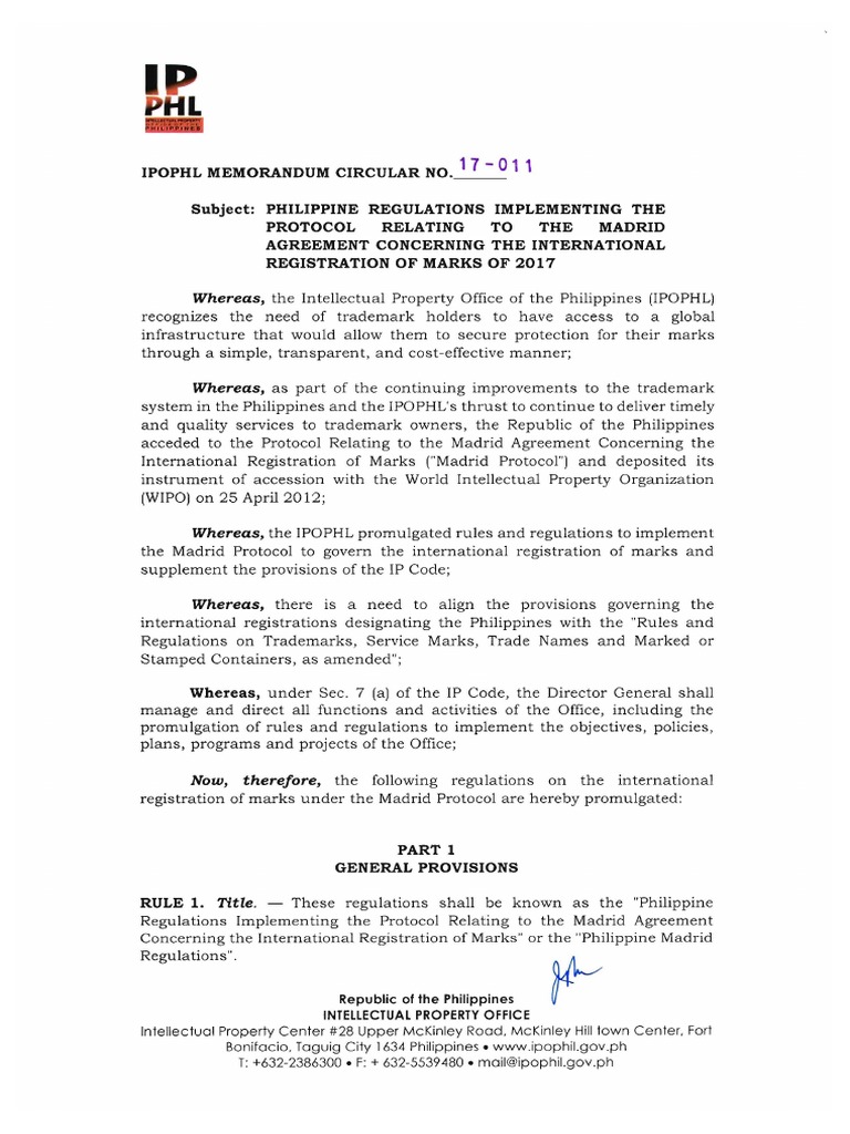 Whereas,: Republic of The Philippines Intellectual Property Office ...
