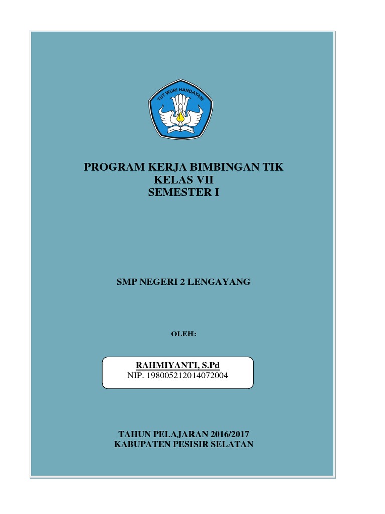 Program Kerja Bimbingan Dan Fasilitas Tik | PDF