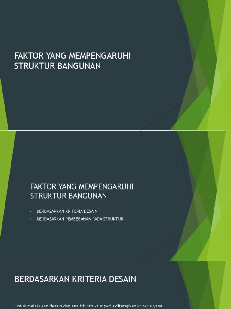 Faktor Yang Mempengaruhi Struktur Bangunan | PDF