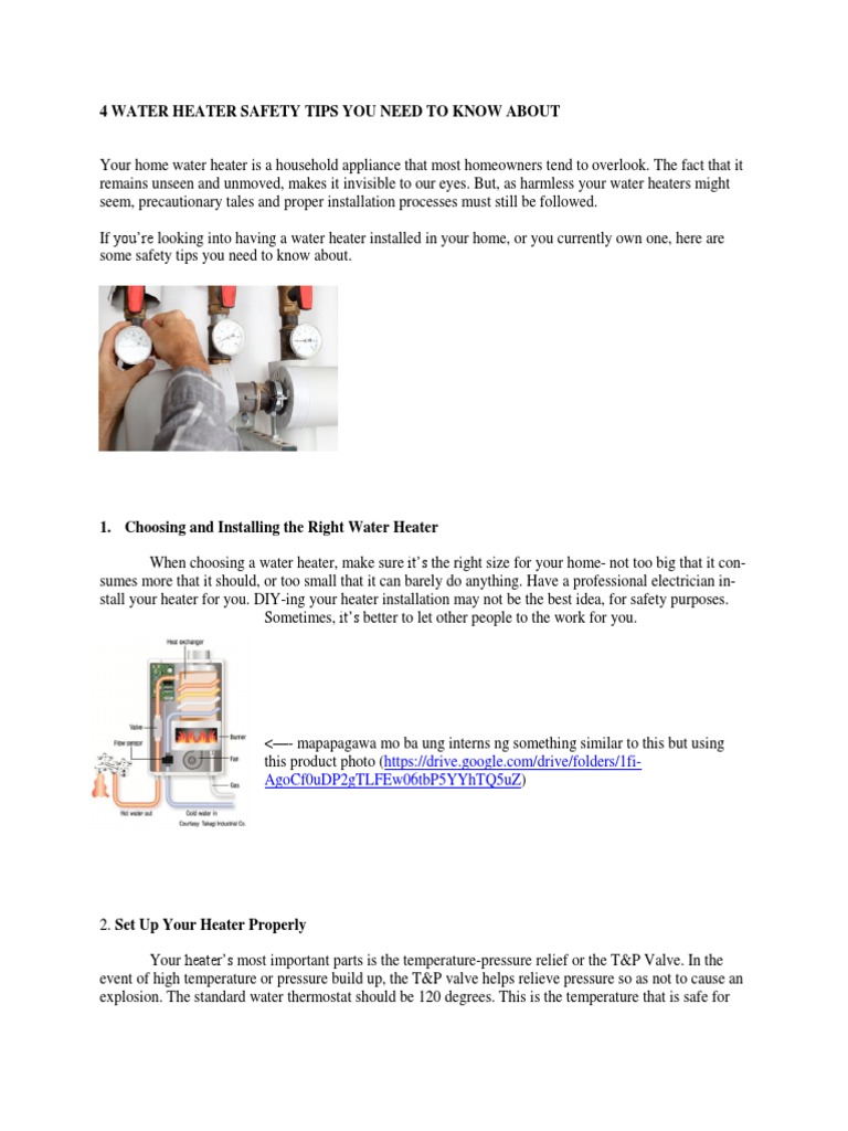 Rheem - 4 Water Heater Safety Tips | PDF | Water Heating | Hvac