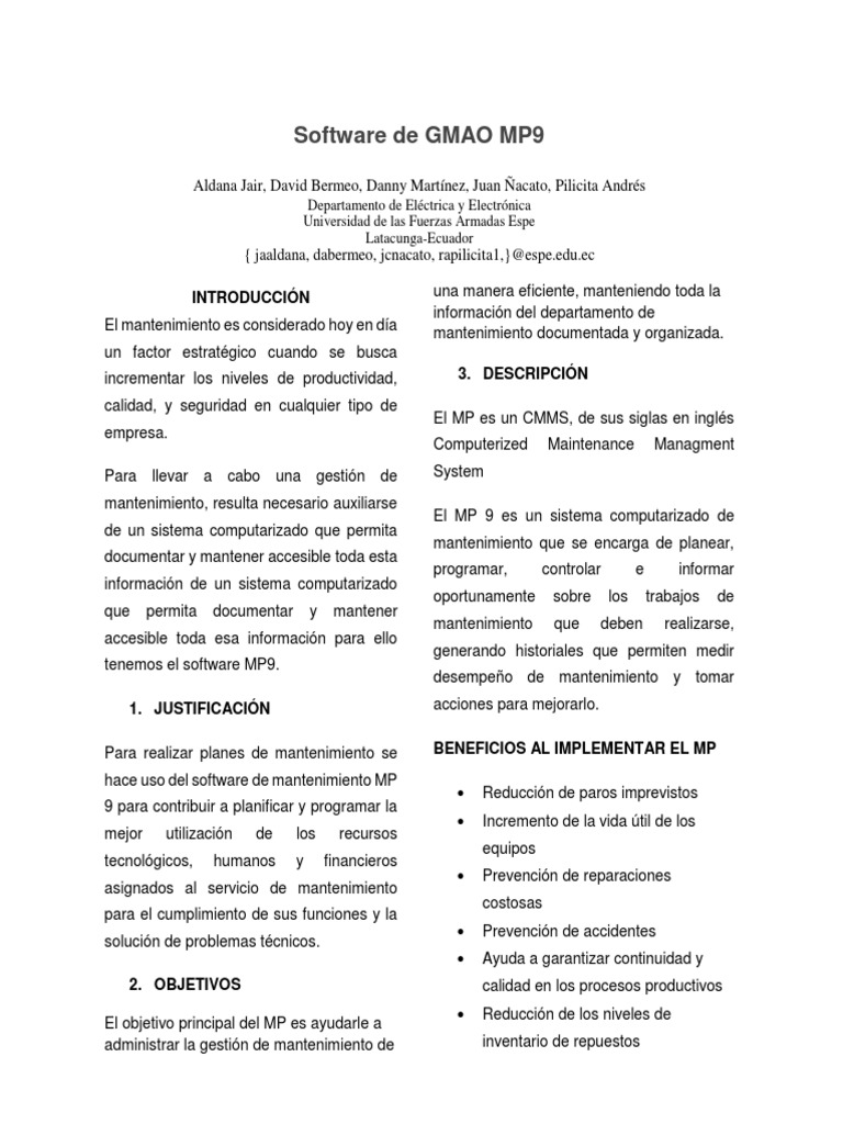 Martinez Software MP9 | PDF | Inventario | Software