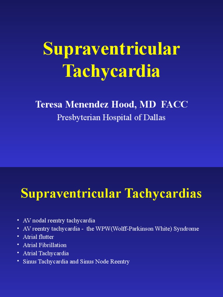 Understanding Supraventricular Tachycardia | PDF | Atrium (Heart ...