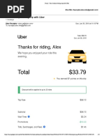 Uber Bill | PDF | Invoice | Payments