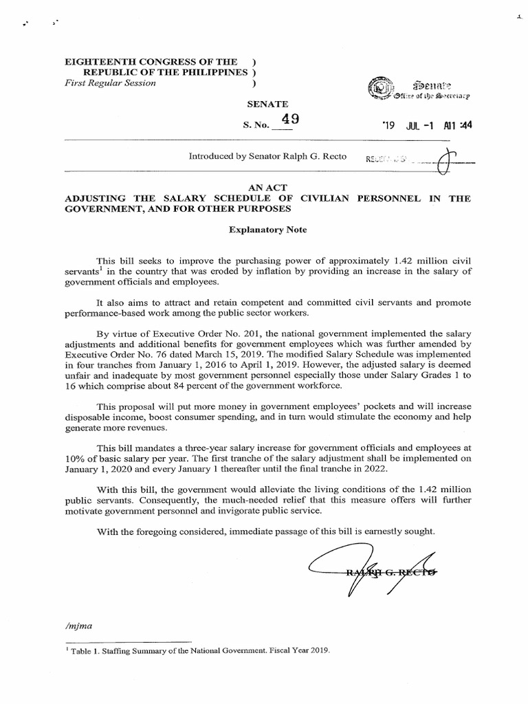 Salary Standardization Law V Overview | PDF | United States Congress ...