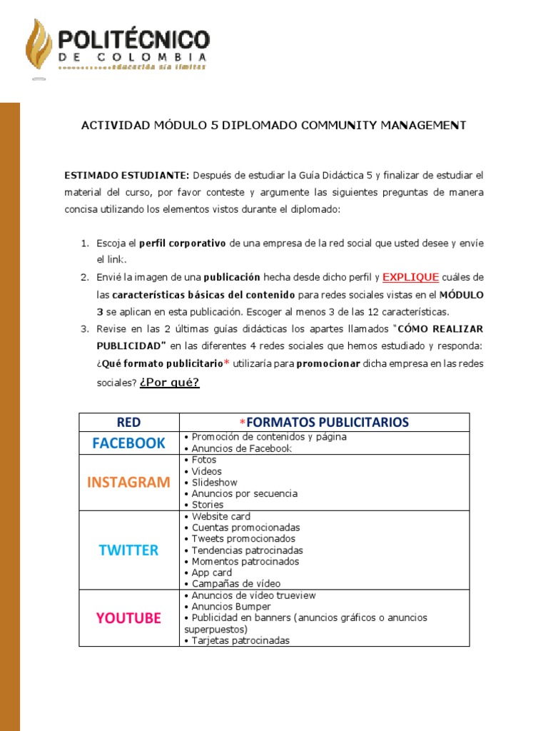 Actividad Modulo 5 | PDF