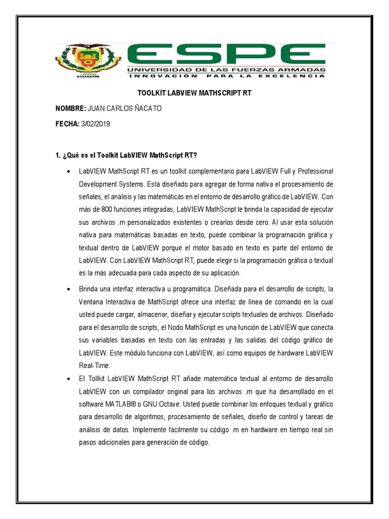 Toolkit Labview Mathscript RT | PDF | Entorno de desarrollo integrado | Ventana (informática)