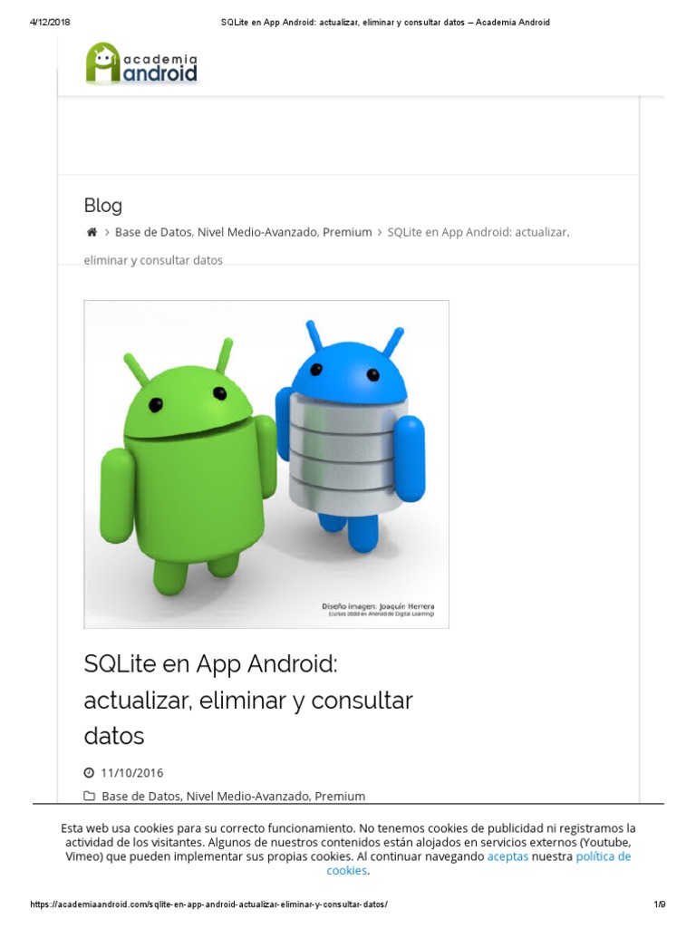 SQLite en App Android - Actualizar, Eliminar y Consultar Datos ...