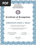 Certificate For SSG Officers | PDF