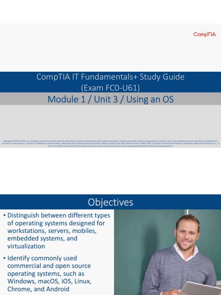 Module 1 / Unit 3 / Using An Os: Comptia It Fundamentals+ Study Guide (Exam Fc0-U61) | PDF ...
