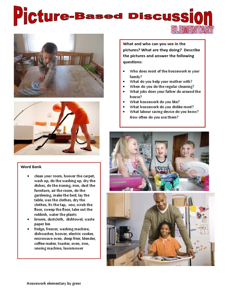 What and Who Can You See in The Pictures? What Are They Doing? Describe ...