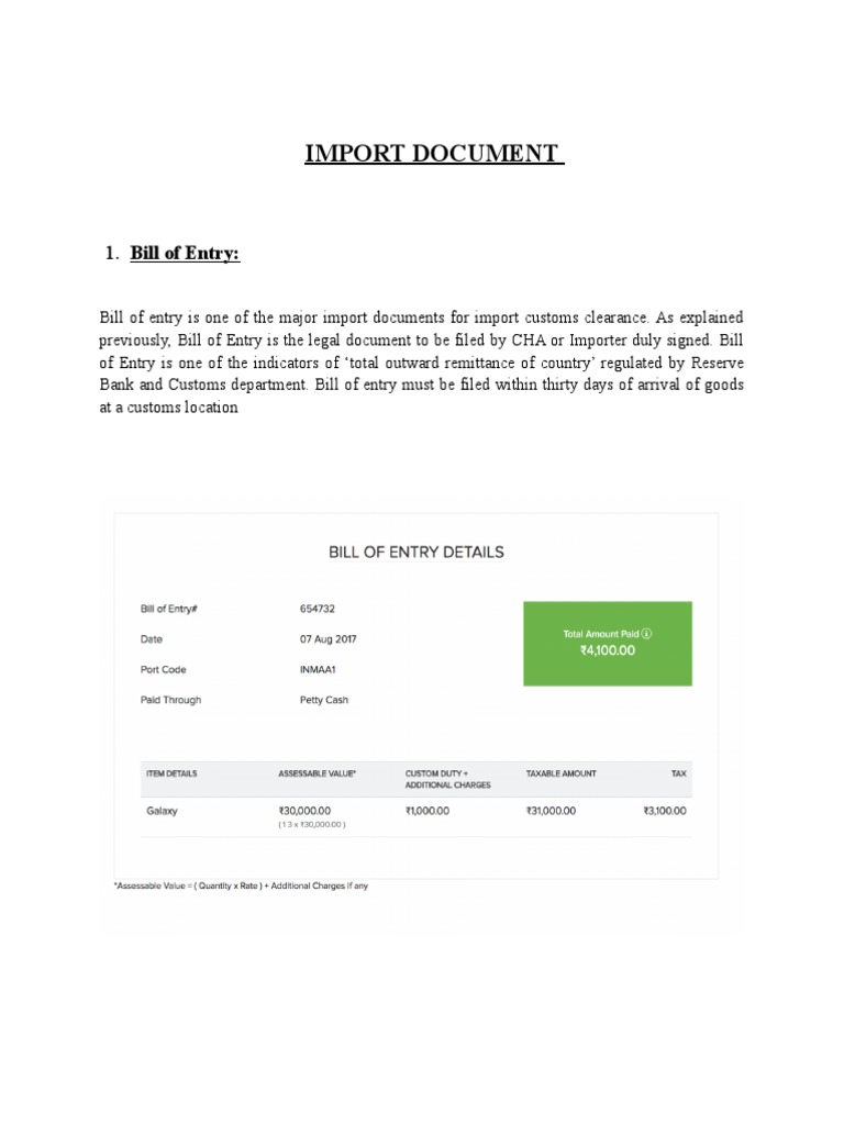 Import Document | Download Free PDF | Letter Of Credit | Bill Of Lading