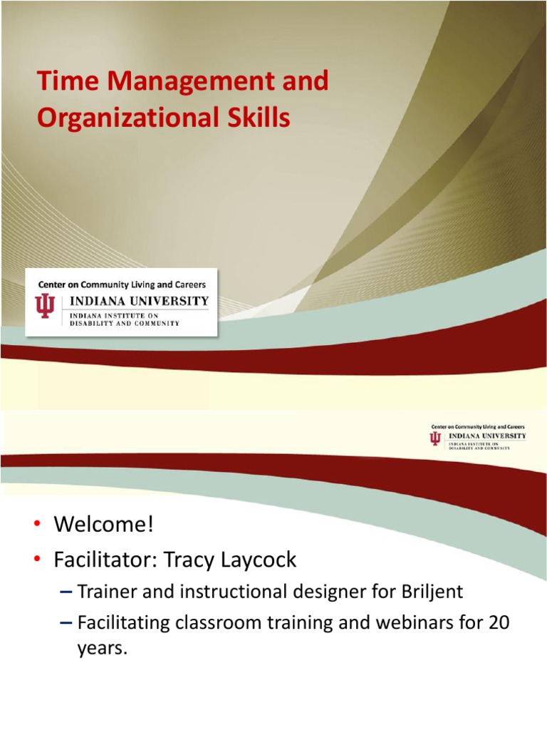 Time Management and Organizational Skills | PDF | Stress (Biology ...