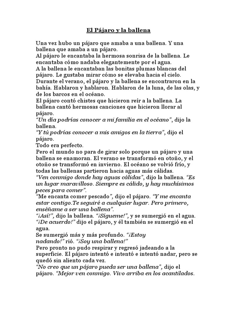 El Pájaro y La Ballena | PDF | Océanos