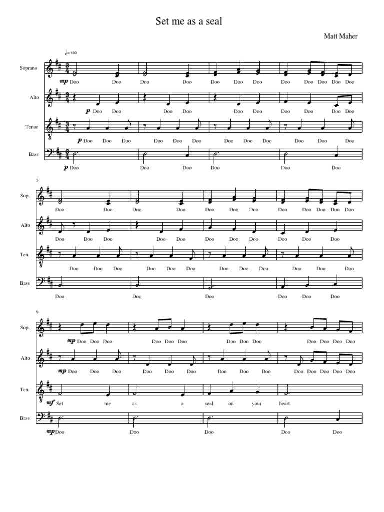 Set Me As A Seal | PDF | Musical Instruments | Choral Music