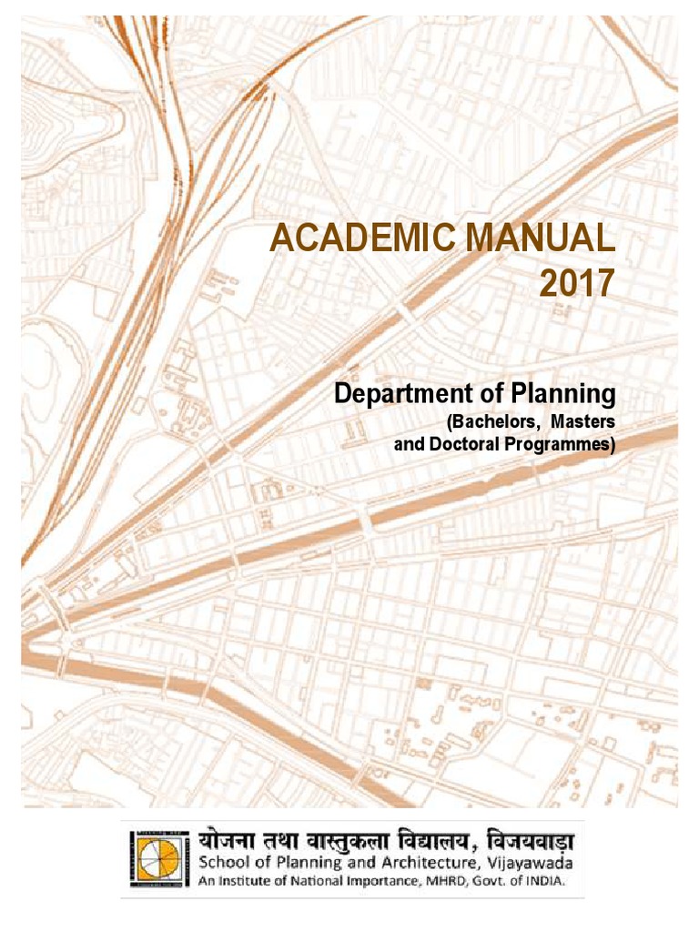 Planning Academic Manual | PDF | Urban Planning | Doctor Of Philosophy