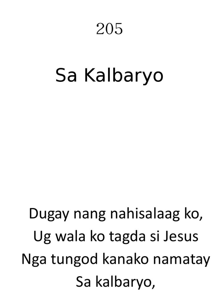 Sa Kalbaryo | PDF