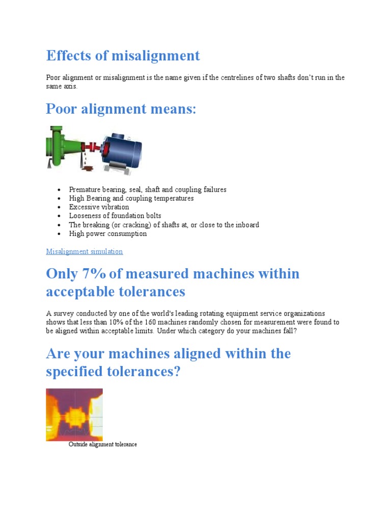 Effects of Misalignment | PDF | Engineering Tolerance | Mechanical ...