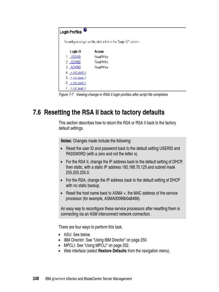 Reset RSA | PDF | Ip Address | Password