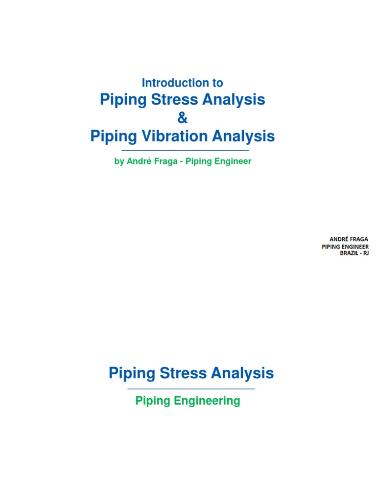 Piping Vibration Analysis | Download Free PDF | Stress (Mechanics ...